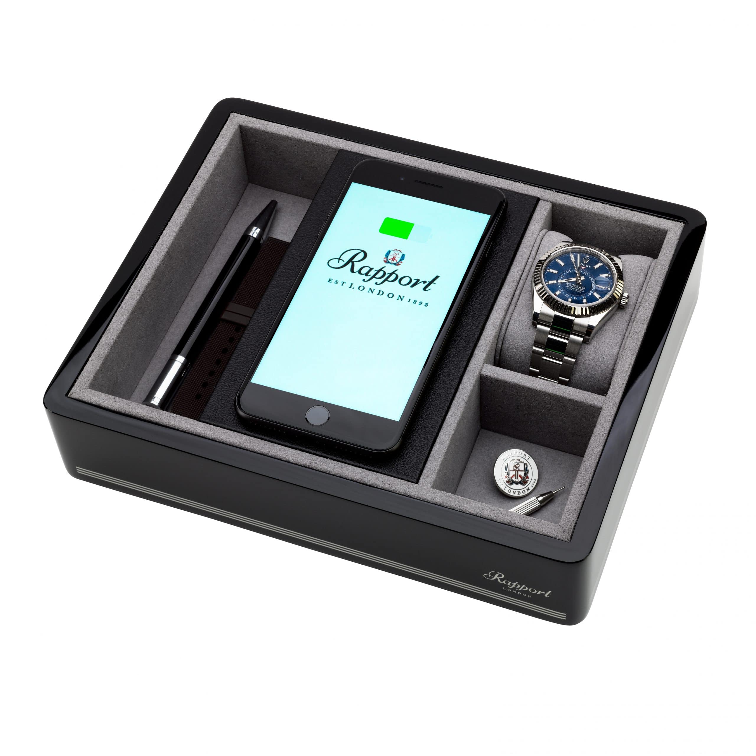 Rapport Formula Wireless Charging Tray - Black | 1010 Boutique